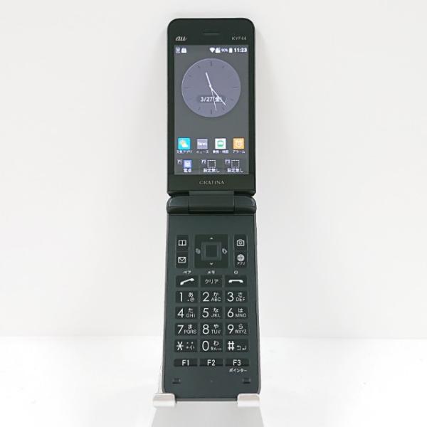 携帯電話 KYF44 京セラ au SIMロック解除〇 ブラック