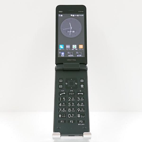 携帯電話 KYF44 京セラ au SIMロック解除〇 ブラック