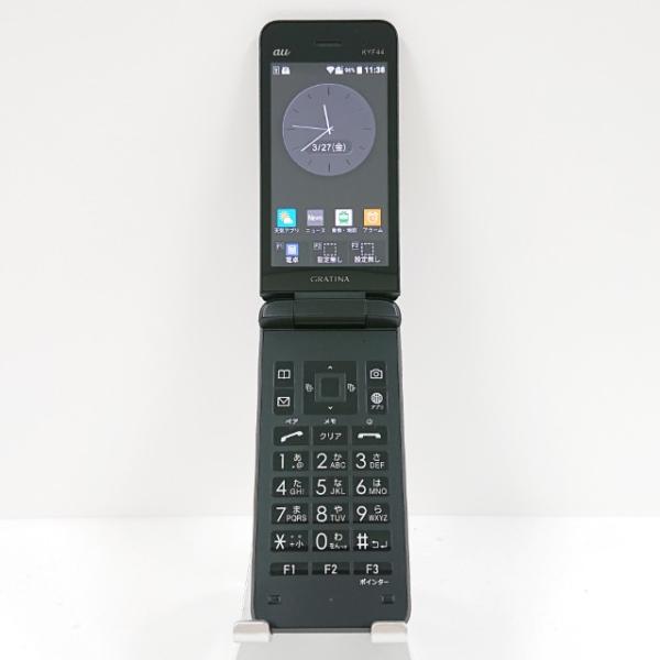 携帯電話 KYF44 京セラ au SIMロック解除〇 ブラック