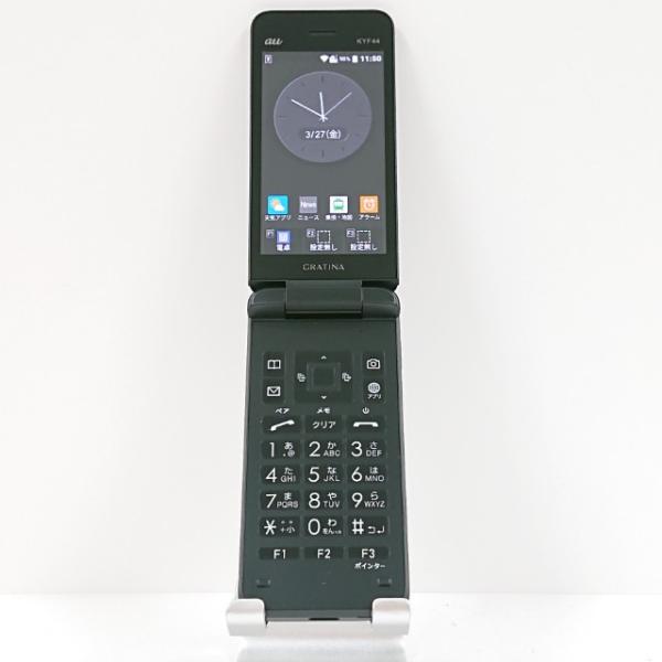 携帯電話 KYF44 京セラ au SIMロック解除〇 ブラック