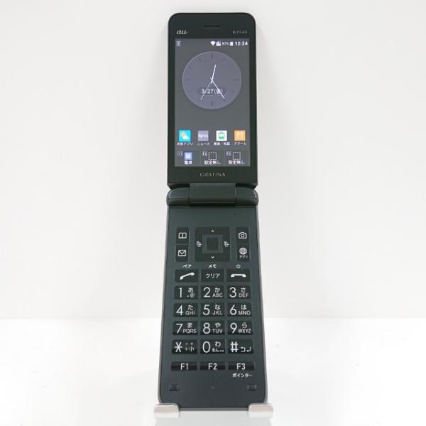 携帯電話 KYF44 京セラ au SIMロック解除〇 ブラック
