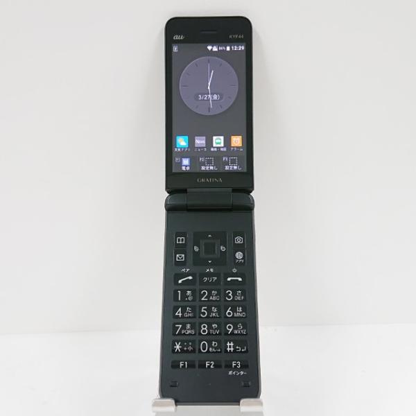 携帯電話 KYF44 京セラ au SIMロック解除〇 ブラック
