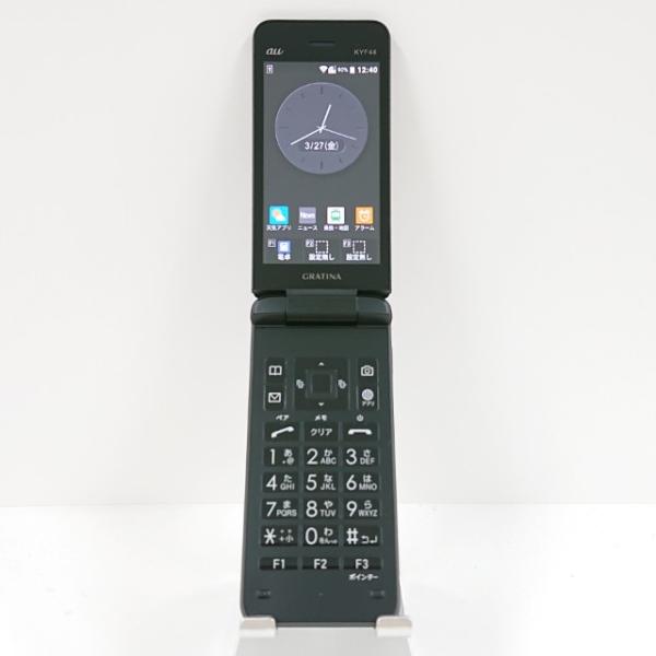 携帯電話 KYF44 京セラ au SIMロック解除〇 ブラック