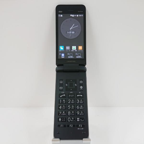 携帯電話 KYF44 京セラ au SIMロック解除〇 ブラック