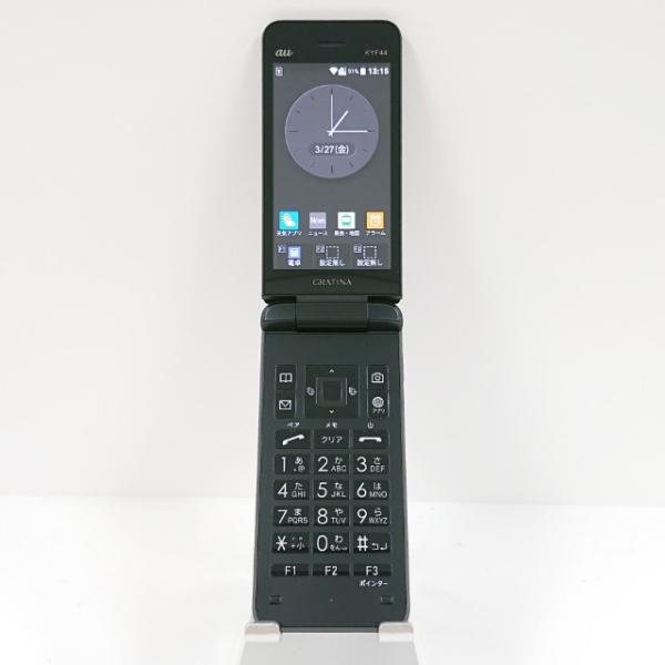 携帯電話 KYF44 京セラ au SIMロック解除〇 ブラック