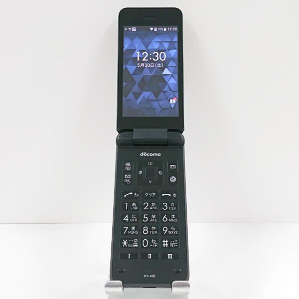 携帯電話 KY-41B 京セラ ドコモ SIMロック解除〇 ブラック