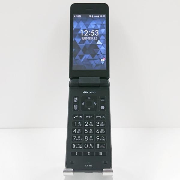 携帯電話 KY-41B 京セラ ドコモ SIMロック解除〇 ブラック