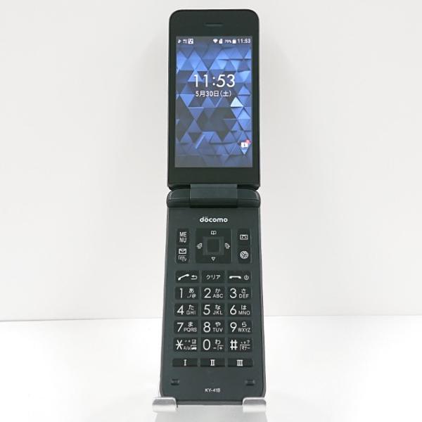 携帯電話 KY-41B 京セラ ドコモ SIMロック解除〇 ブラック