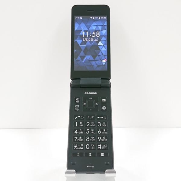 携帯電話 KY-41B 京セラ ドコモ SIMロック解除〇 ブラック