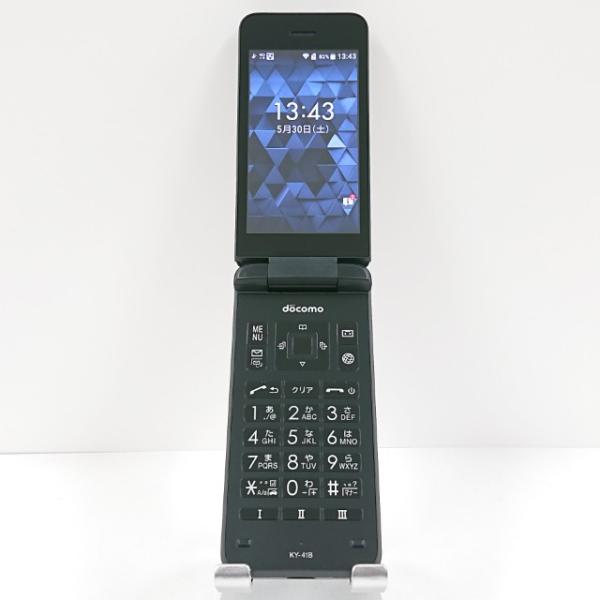 携帯電話 KY-41B 京セラ ドコモ SIMロック解除〇 ブラック
