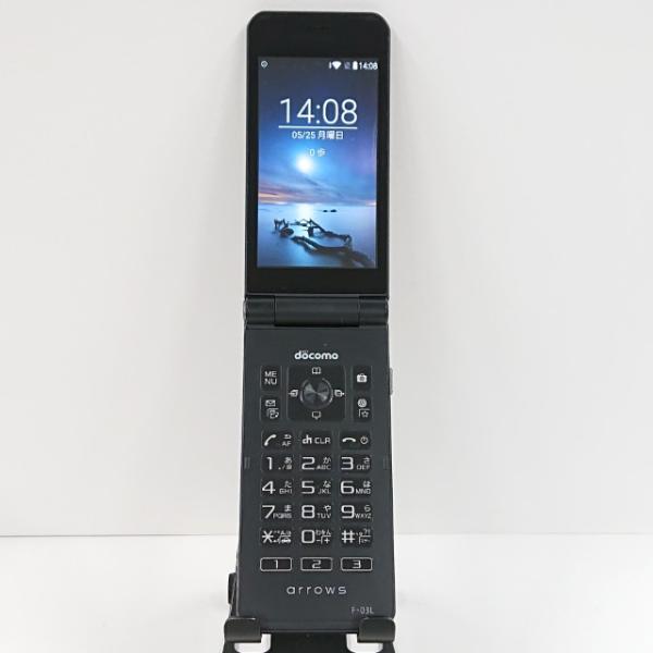 携帯電話 F-03L FUJITSU 富士通 ドコモ SIMロック解除〇 ブラック