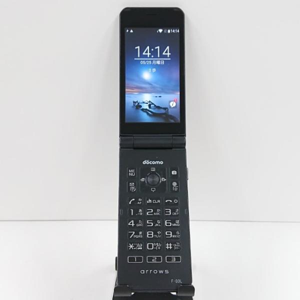 携帯電話 F-03L FUJITSU 富士通 ドコモ SIMロック解除〇 ブラック