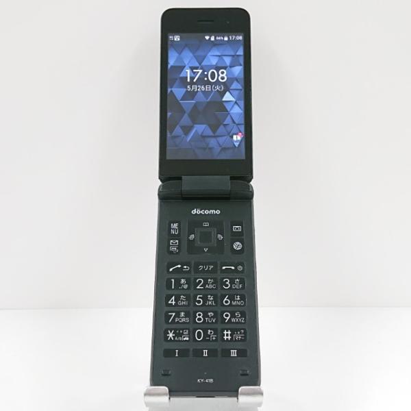 携帯電話 KY-41B 京セラ ドコモ SIMロック解除〇 ブラック