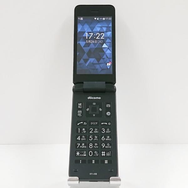 携帯電話 KY-41B 京セラ ドコモ SIMロック解除〇 ブラック