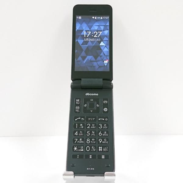 携帯電話 KY-41B 京セラ ドコモ SIMロック解除〇 ブラック
