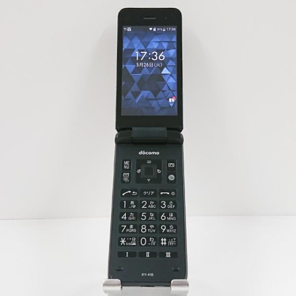 携帯電話 KY-41B 京セラ ドコモ SIMロック解除〇 ブラック