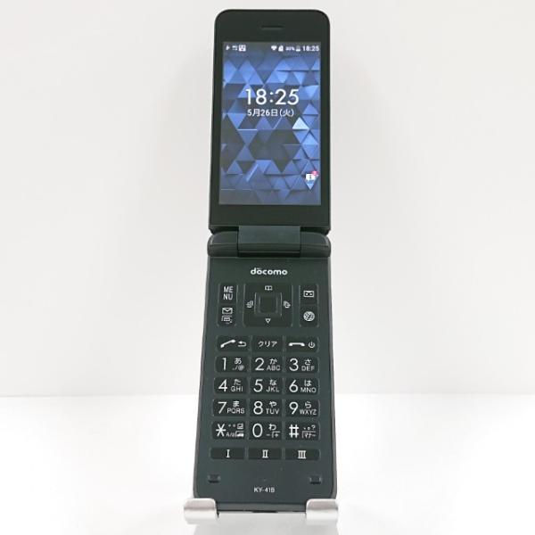 携帯電話 KY-41B 京セラ ドコモ SIMロック解除〇 ブラック