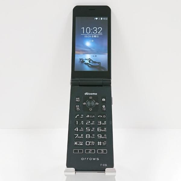 携帯電話 F-03L FUJITSU 富士通 ドコモ SIMロック解除〇 ブラック