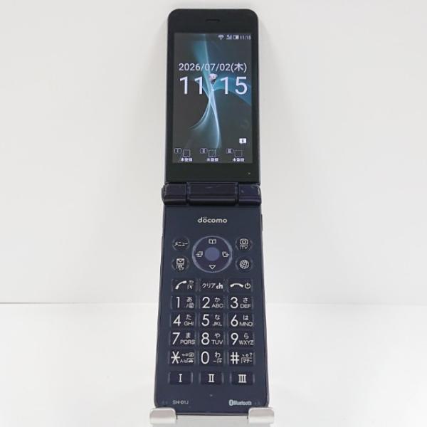 携帯電話 SH-01J SHARP シャープ ドコモ SIMロック解除〇 ブルーブラック