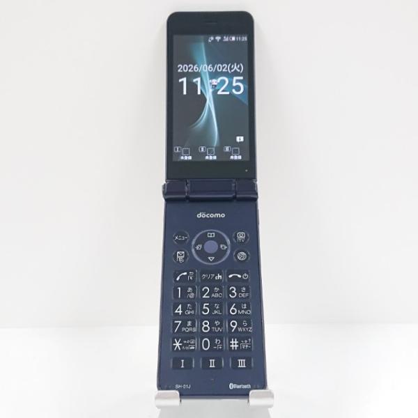 携帯電話 SH-01J SHARP シャープ ドコモ SIMロック解除〇 ブルーブラック