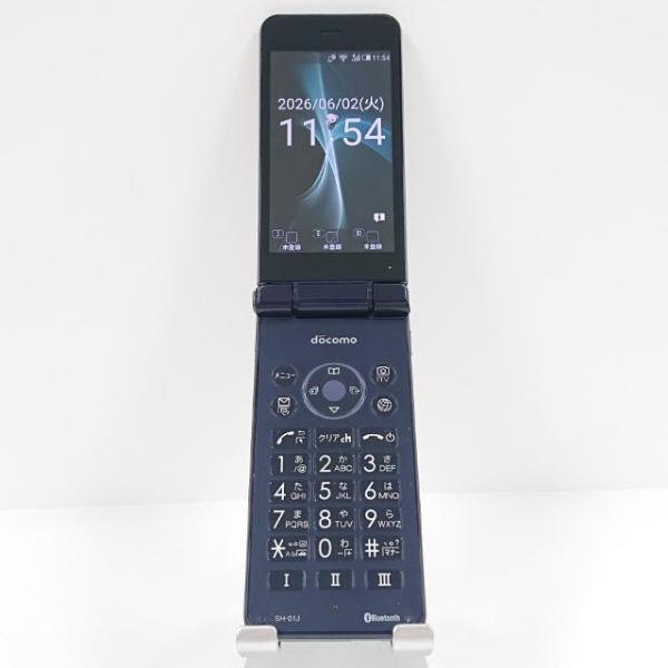 携帯電話 SH-01J SHARP シャープ ドコモ SIMロック解除〇 ブルーブラック