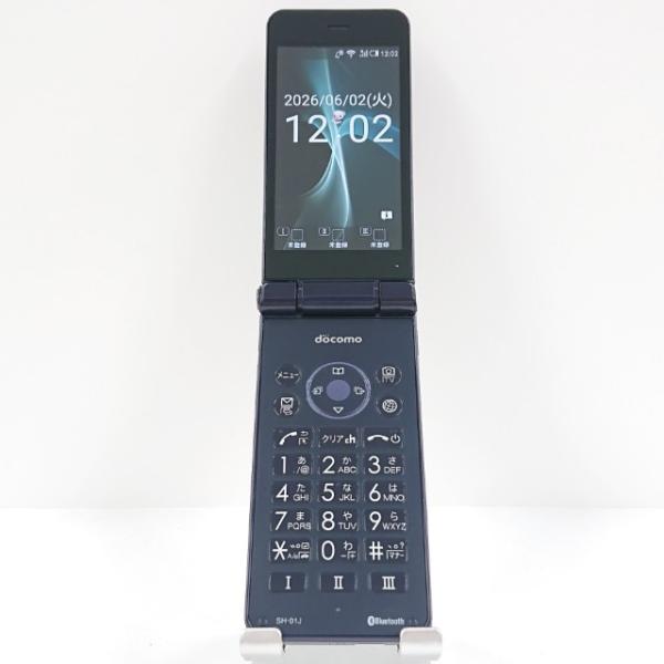 携帯電話 SH-01J SHARP シャープ ドコモ SIMロック解除〇 ブルーブラック