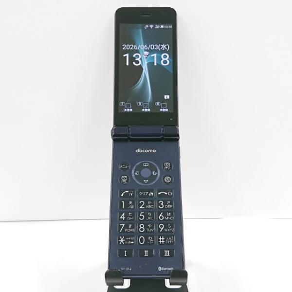 携帯電話 SH-01J SHARP シャープ ドコモ SIMロック解除〇 ブルーブラック