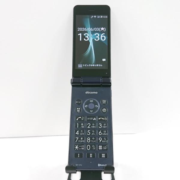 携帯電話 SH-01J SHARP シャープ ドコモ SIMロック解除〇 ブルーブラック