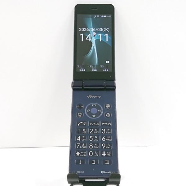 携帯電話 SH-01J SHARP シャープ ドコモ SIMロック解除〇 ブルーブラック