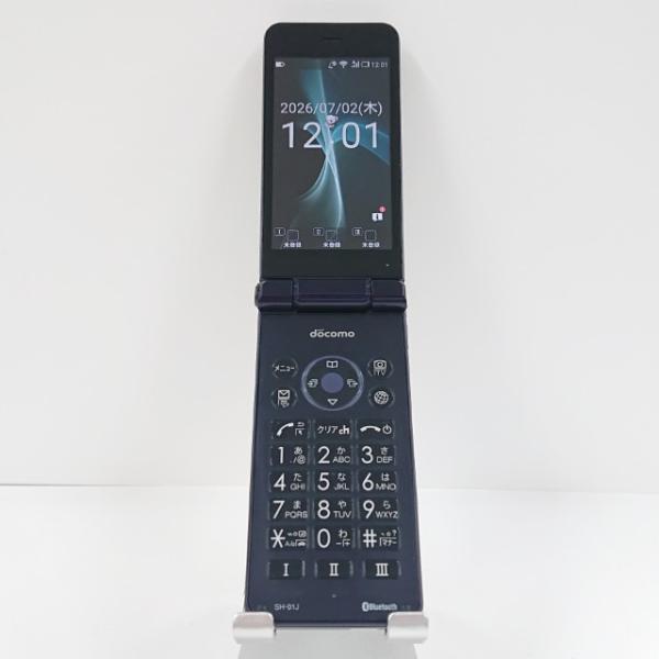 携帯電話 SH-01J SHARP シャープ ドコモ SIMロック解除〇 ブルーブラック