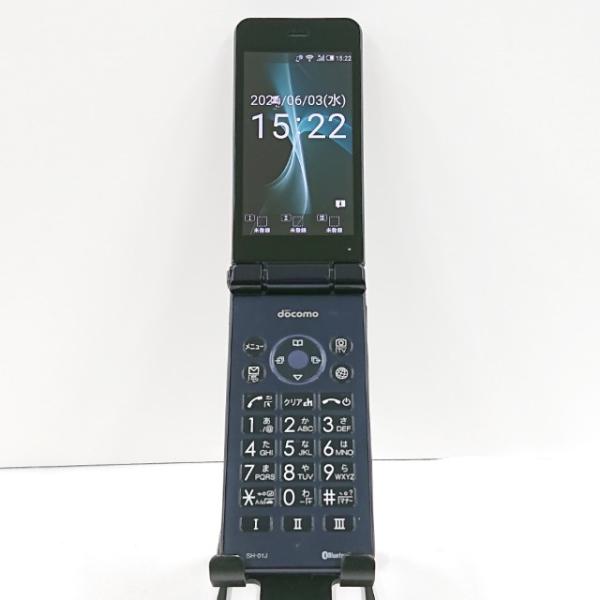携帯電話 SH-01J SHARP シャープ ドコモ SIMロック解除〇 ブルーブラック