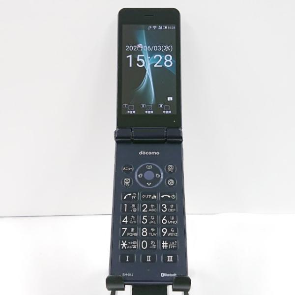 携帯電話 SH-01J SHARP シャープ ドコモ SIMロック解除〇 ブルーブラック