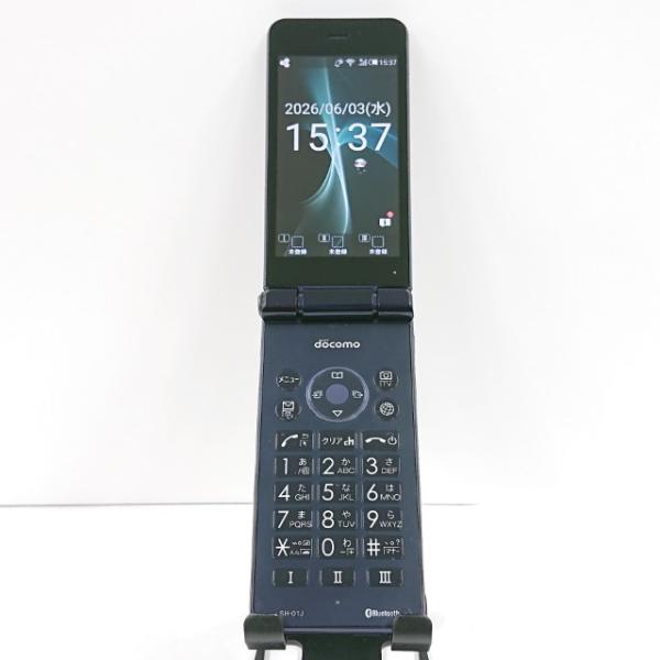 携帯電話 SH-01J SHARP シャープ ドコモ SIMロック解除〇 ブルーブラック