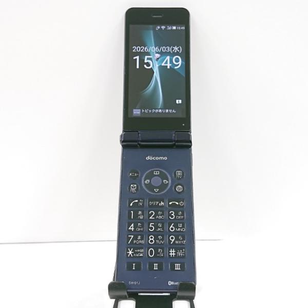 携帯電話 SH-01J SHARP シャープ ドコモ SIMロック解除〇 ブルーブラック