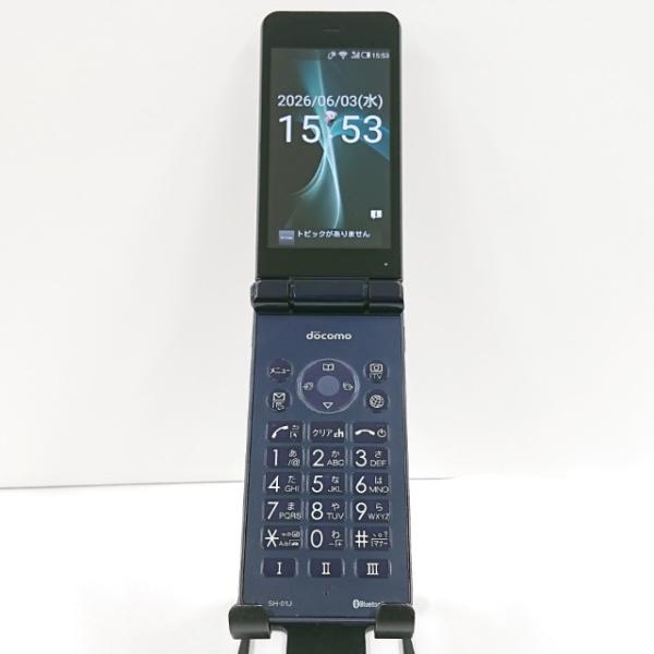 携帯電話 SH-01J SHARP シャープ ドコモ SIMロック解除〇 ブルーブラック