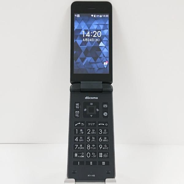 携帯電話 KY-41B 京セラ ドコモ SIMロック解除〇 ブラック