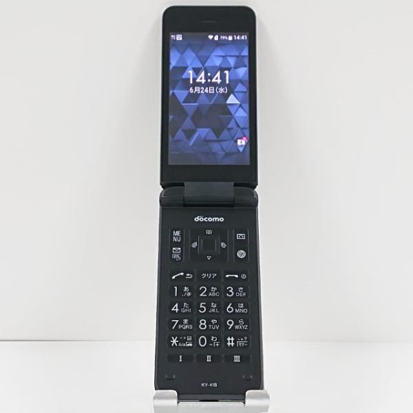 携帯電話 KY-41B 京セラ ドコモ SIMロック解除〇 ブラック