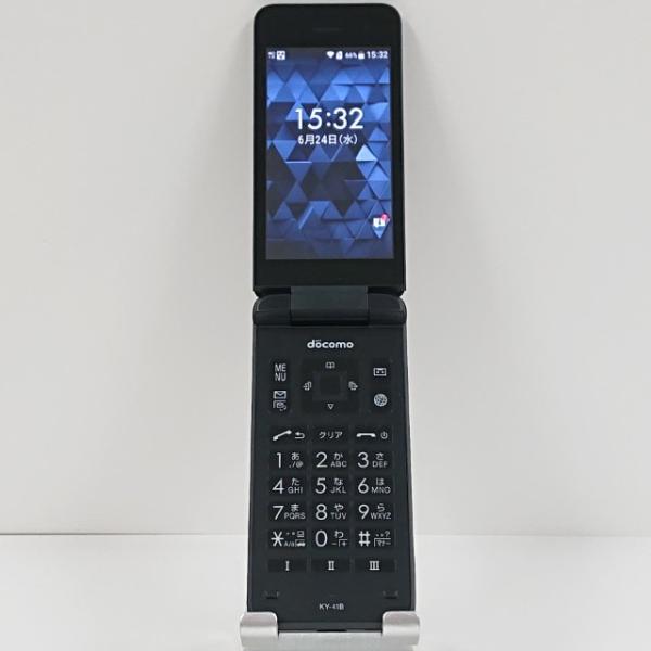 携帯電話 KY-41B 京セラ ドコモ SIMロック解除〇 ブラック