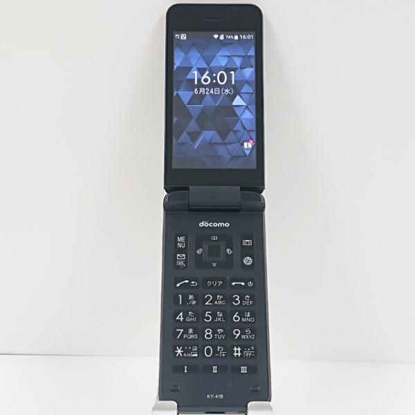 携帯電話 KY-41B 京セラ ドコモ SIMロック解除〇 ブラック