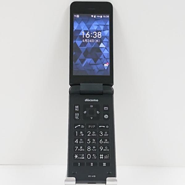 携帯電話 KY-41B 京セラ ドコモ SIMロック解除〇 ブラック