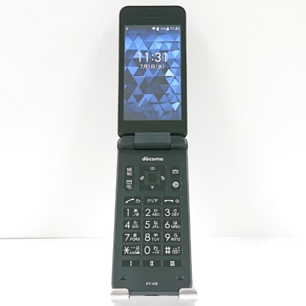 携帯電話 KY-41B 京セラ ドコモ SIMロック解除〇 ブラック
