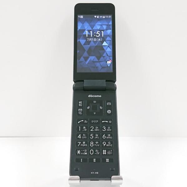 携帯電話 KY-41B 京セラ ドコモ SIMロック解除〇 ブラック