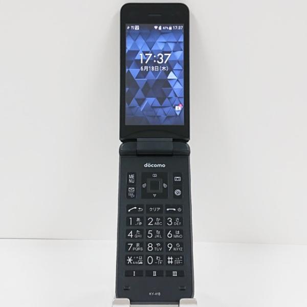 携帯電話 KY-41B 京セラ ドコモ SIMロック解除〇 ブラック