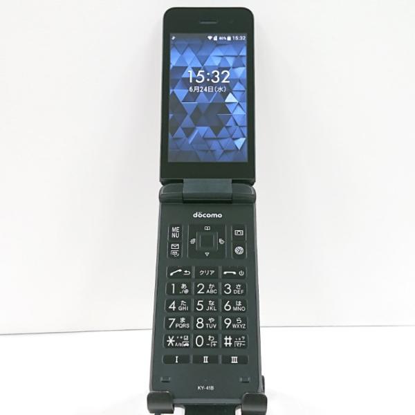 携帯電話 KY-41B 京セラ ドコモ SIMロック解除〇 ブラック
