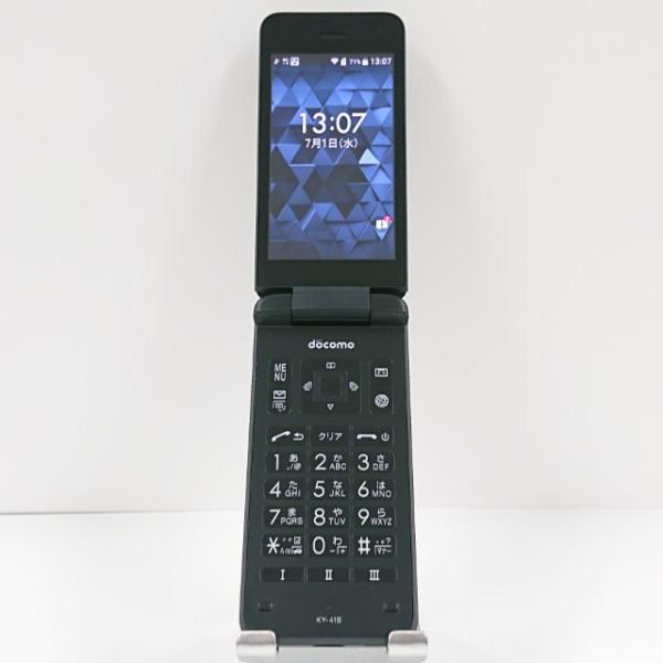 携帯電話 KY-41B 京セラ ドコモ SIMロック解除〇 ブラック