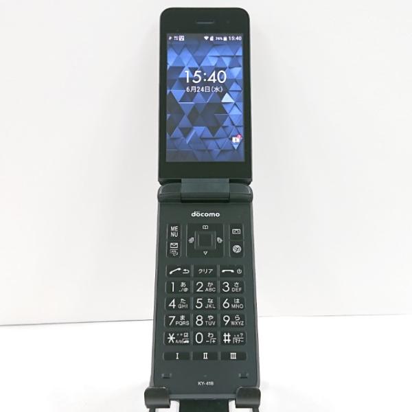 携帯電話 KY-41B 京セラ ドコモ SIMロック解除〇 ブラック