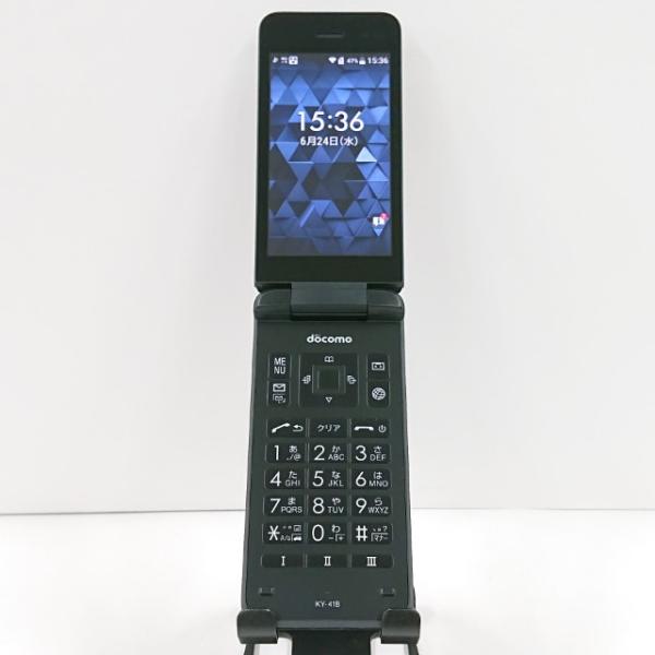 携帯電話 KY-41B 京セラ ドコモ SIMロック解除〇 ブラック