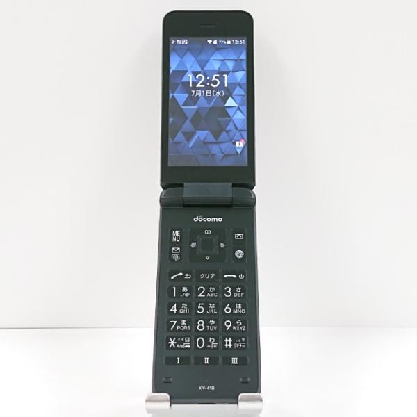 携帯電話 KY-41B 京セラ ドコモ SIMロック解除〇 ブラック