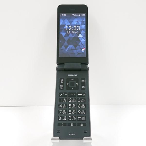 携帯電話 KY-41B 京セラ ドコモ SIMロック解除〇 ブラック
