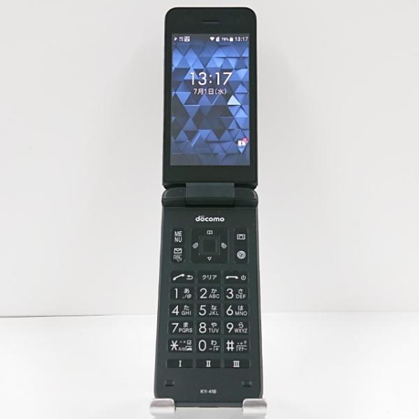 携帯電話 KY-41B 京セラ ドコモ SIMロック解除〇 ブラック